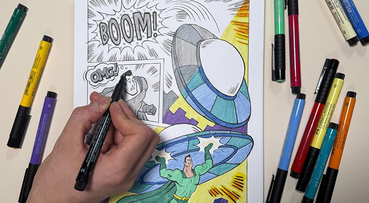 Tuto planche de BD avec Faber-Castell | Cultura